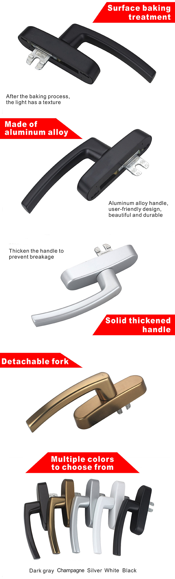 Window hardware upvc sliding aluminum casement window handle - Buy ...